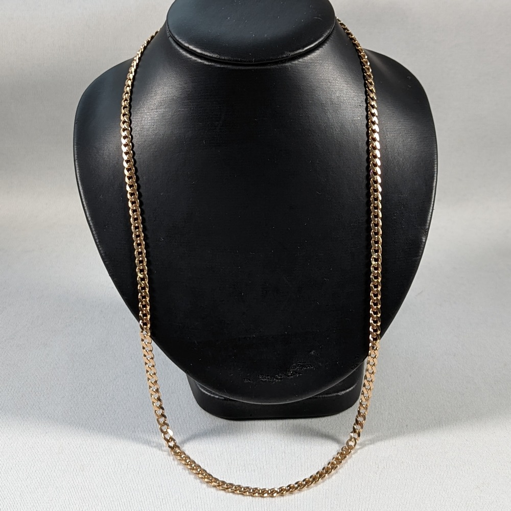 Pre-owned 9ct Gold Curb Chain 22" - Own4Less